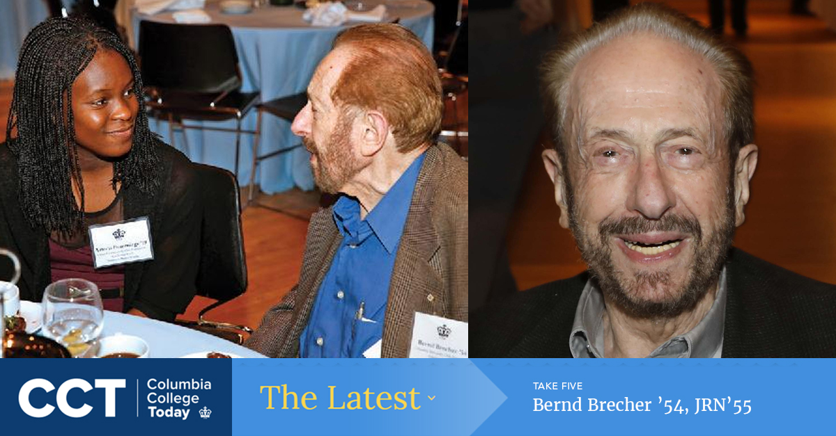 Take Five with Bernd Brecher ’54, JRN’55 | Columbia College Today